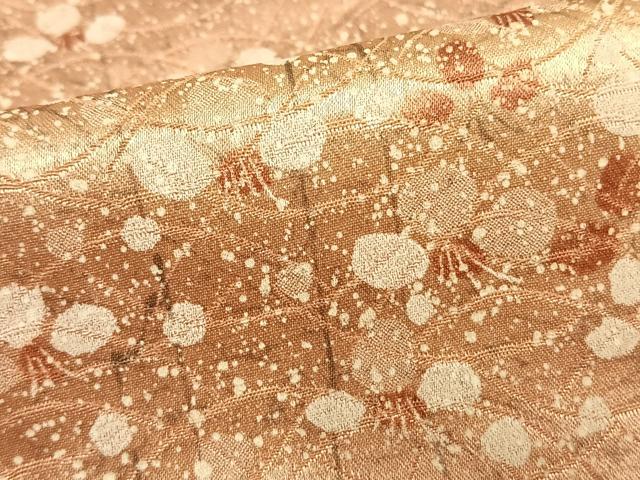 平和屋着物▽上質な小紋 単衣 草花文 正絹 逸品 AAAZ1599fy