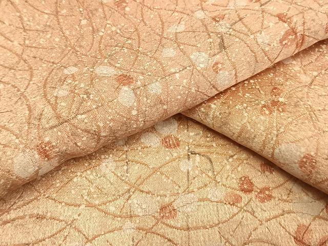 平和屋着物▽上質な小紋　単衣　枝花文　暈し染め　正絹　逸品　AAAW1571fy