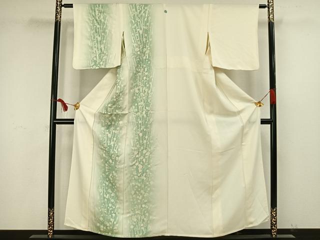 平和屋着物▽訪問着　単衣　間道　暈し染め　銀彩　正絹　逸品　AAAW1597fy