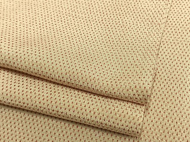 平和屋着物▽本塩沢　単衣　蚊絣　三越扱い　正絹　逸品　AAAW1639fy