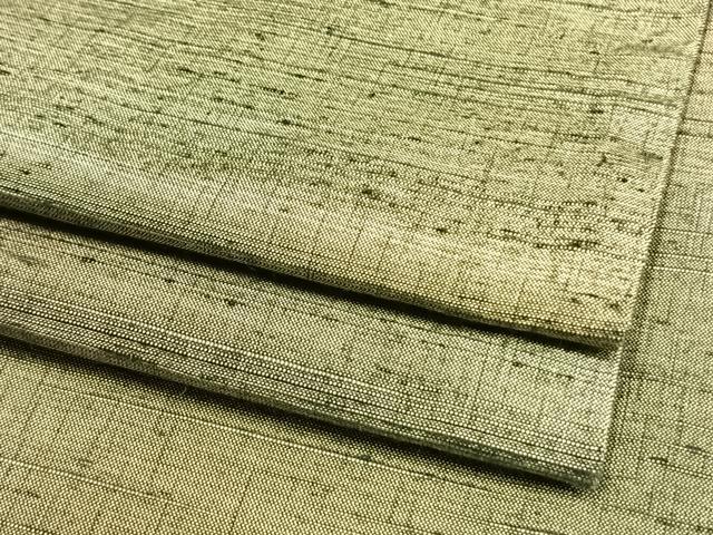 平和屋着物▽上質な紬　単衣　霞文　正絹　逸品　AAAW1641fy