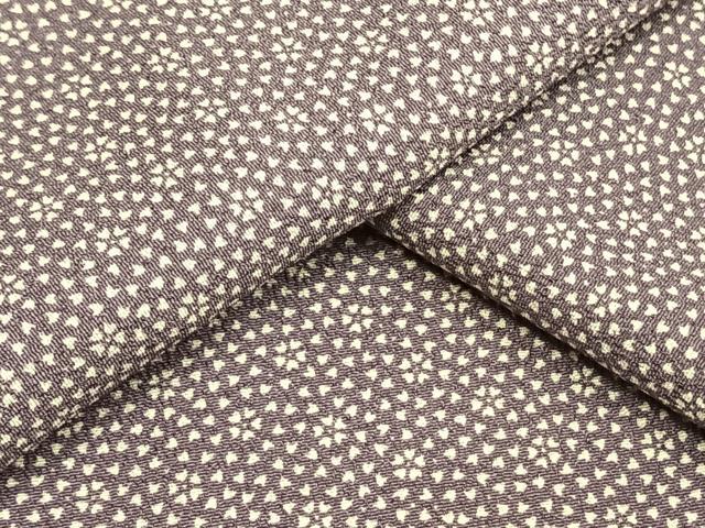 平和屋着物▽小紋　単衣　草花文　洗える着物　AAAW1715fy