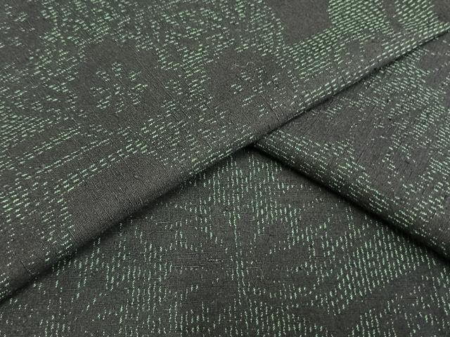 平和屋着物▽結城紬　単衣　亀甲花文　正絹　逸品　未使用　AAAW1716fy