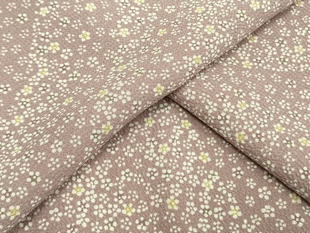 平和屋着物▽小紋　単衣　花づくし　洗える着物　AAAW1721fy