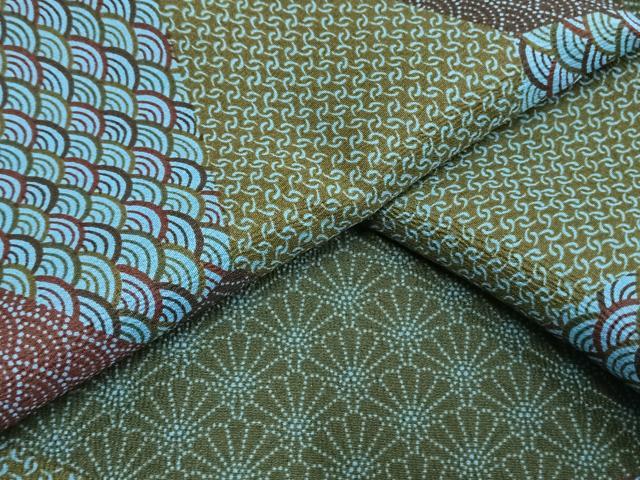 平和屋着物▽小紋　単衣　切り嵌め文　洗える着物　AAAW1723fy