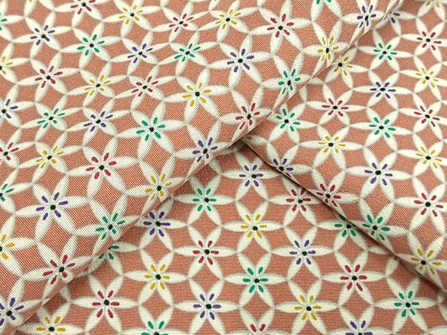 平和屋着物▽小紋　単衣　花づくし　洗える着物　AAAW1724fy