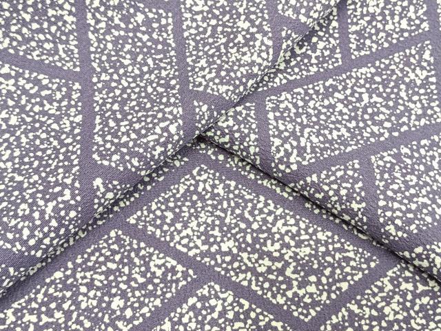 平和屋着物▽小紋　単衣　檜垣文　洗える着物　AAAW1741fy