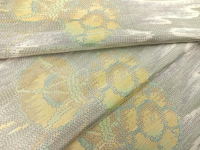 平和屋着物●本場大島紬　白大島　鼓霞文　正絹　逸品　未使用　AAAW1810ph