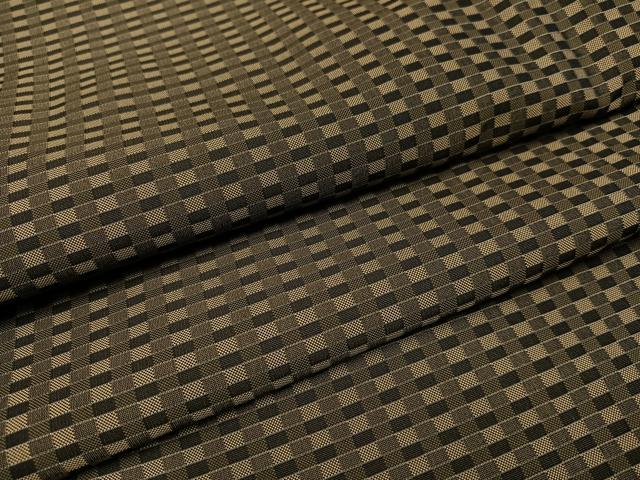 平和屋着物●お召　格子　正絹　逸品　AAAW1820ph