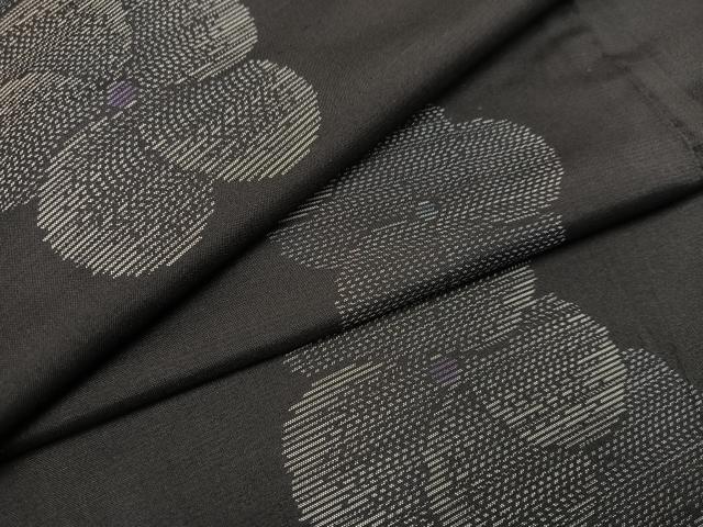 平和屋着物●本場大島紬　地空　ねじ梅　正絹　逸品　AAAW1828ph