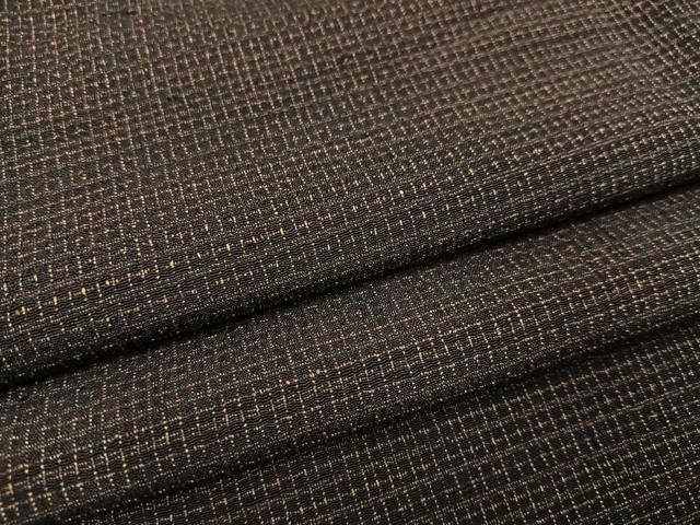 平和屋着物●男性　本塩沢　90亀甲　正絹　逸品　AAAW1869ph