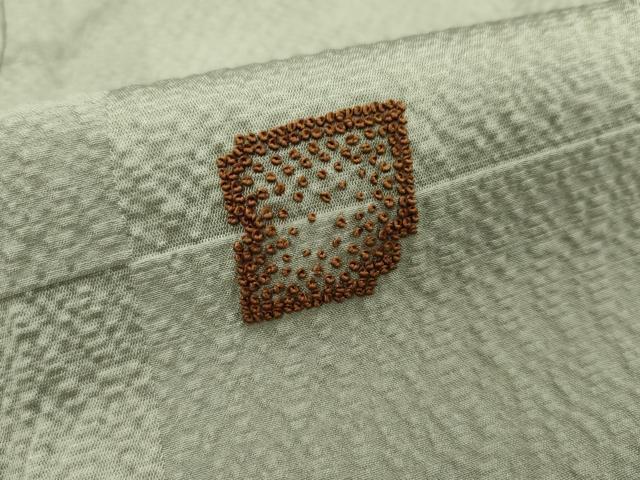 平和屋着物○訪問着 中国三大刺繍 相良刺繍 絞り 菱文 正絹