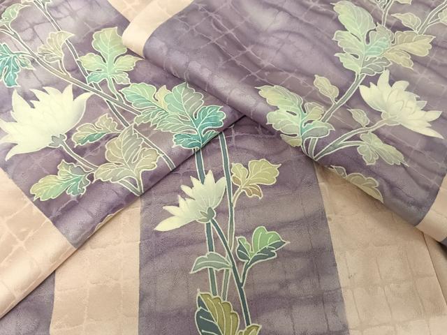 平和屋着物●上質な小紋　枝花間道　鈴乃屋扱い　正絹　逸品　AAAW4019np