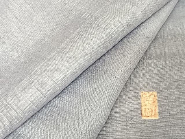 平和屋着物●染司よしおか　五代目　吉岡幸雄　紬　色無地　藤鼠色　正絹　逸品　AAAW4025np