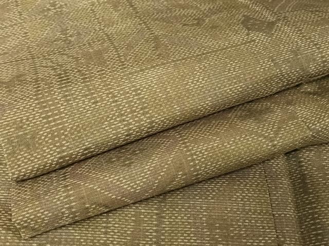 平和屋着物●本場大島紬　幾何学花文　正絹　逸品　AAAW4028np