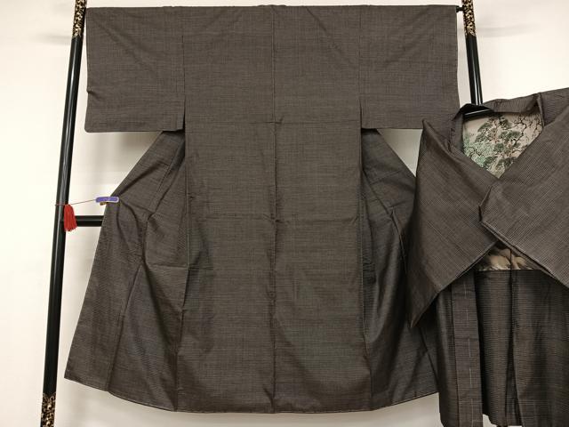 平和屋着物●男性　本場大島紬　アンサンブル　100亀甲　総詰め　正絹　逸品　未使用　AAAW4045np