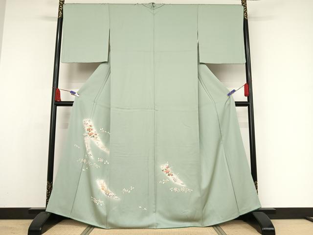 平和屋着物●訪問着　光琳梅松文　暈し染め　金彩　正絹　逸品　AAAW4047np