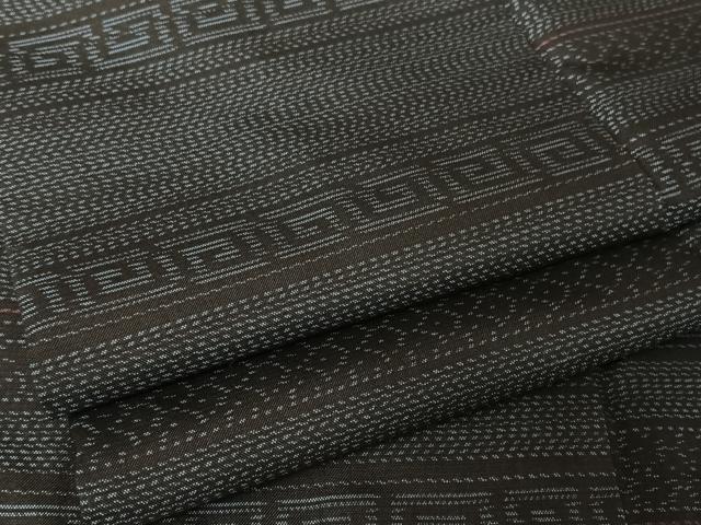 平和屋着物●本場大島紬　縞　正絹　逸品　AAAW4068np