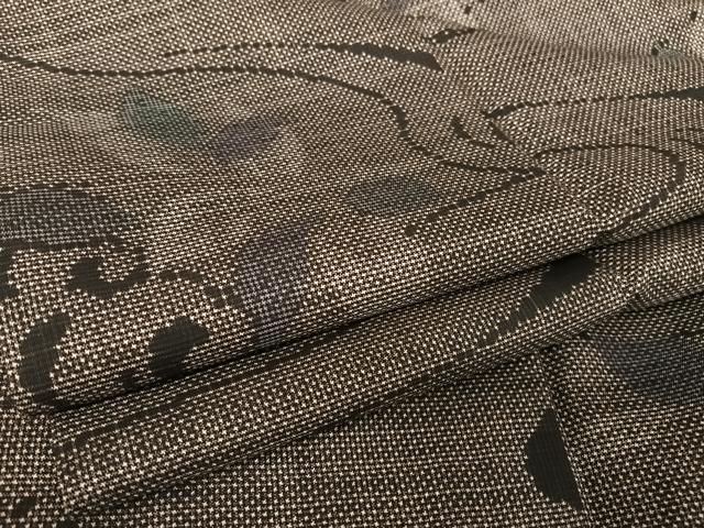 平和屋着物●本場大島紬　一元７マルキ　流水枝葉文　正絹　逸品　AAAW4103np