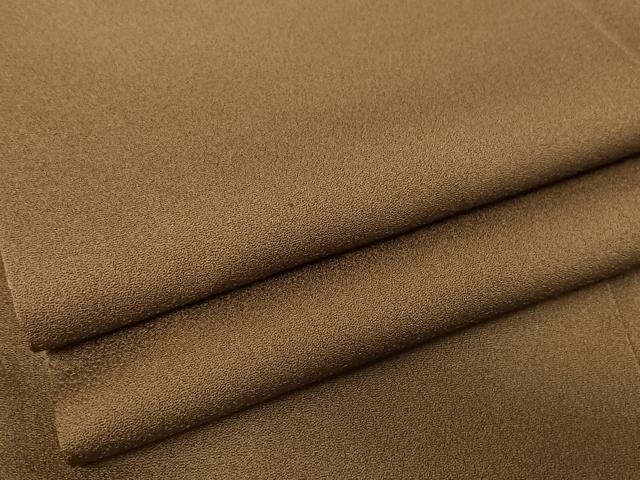 平和屋着物●上質な色無地　樺茶色　正絹　逸品　AAAW4114np