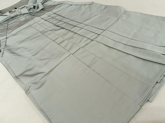 平和屋着物●男性　馬乗り袴　灰青色　正絹　逸品　AAAW4139np