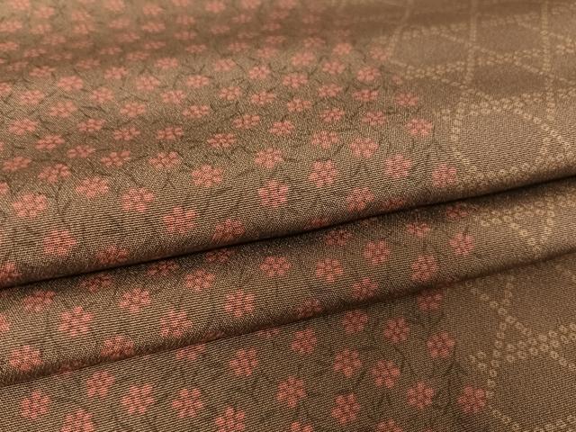 平和屋着物●上質な小紋　小花　網目　正絹　逸品　AAAW4161np