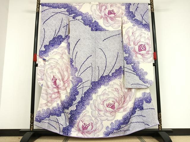 平和屋着物○豪華振袖 総絞り 草花文 正絹 逸品 AAAW4237np