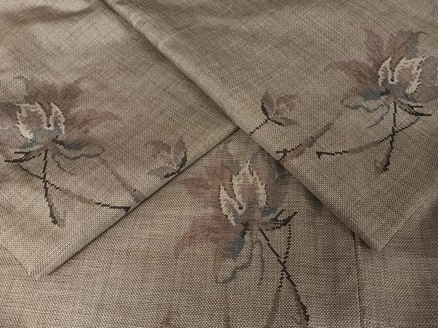 平和屋着物●本場大島紬　カタス9マルキ　更紗花文　正絹　逸品　AAAW4271np