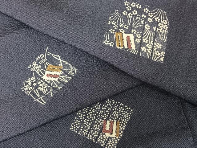 平和屋着物●上質な小紋　源氏香花文　正絹　逸品　未使用　AAAW4292np