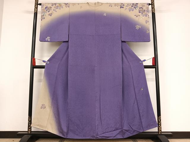 平和屋着物●訪問着　作家物　蔦の葉文　暈し染め　金彩　金糸　さが美扱い　正絹　逸品　AAAW4385np