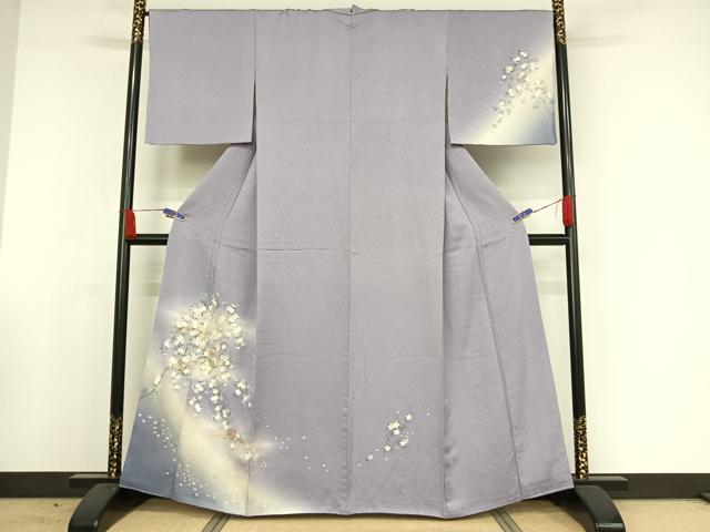 平和屋着物●訪問着　枝桜文　暈し染め　金彩　やまと誂製　正絹　逸品　AAAW4387np