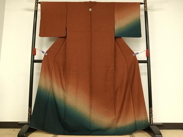 平和屋着物●訪問着　霞文　暈し染め　正絹　逸品　AAAW4393np