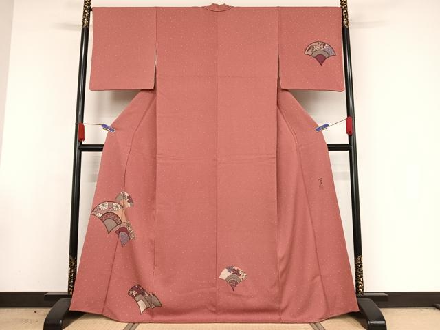 平和屋着物●染色の魔術師　染乃座・大久保玄才　そめのざ玄才　訪問着　花青海波　正絹　逸品　AAAW4394np