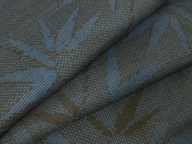 平和屋着物●本場大島紬　一元絣　笹の葉文　正絹　逸品　AAAW5233br