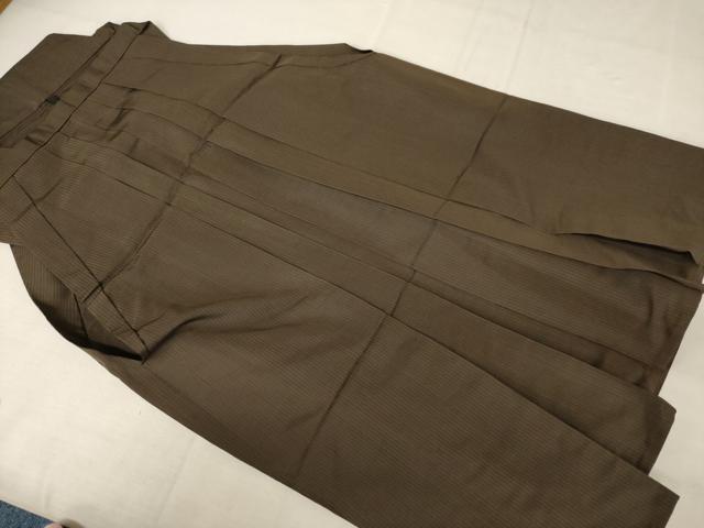 平和屋着物●男性　馬乗り袴　縞　そごう扱い　正絹　逸品　AAAW5244br