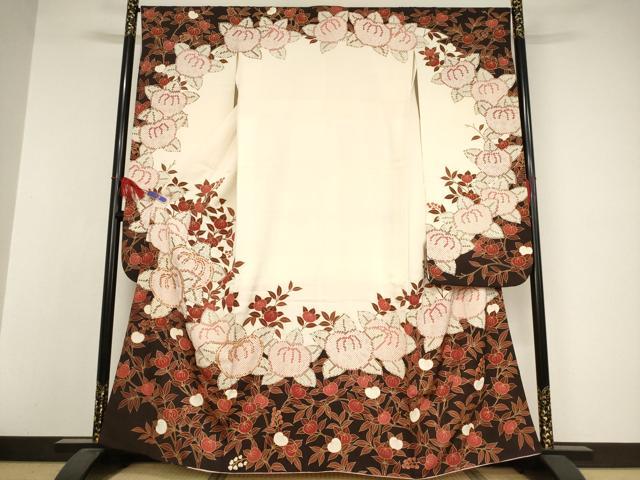 平和屋着物●豪華振袖　鹿の子橘文　金彩　そごう扱い　正絹　逸品　AAAW5277br