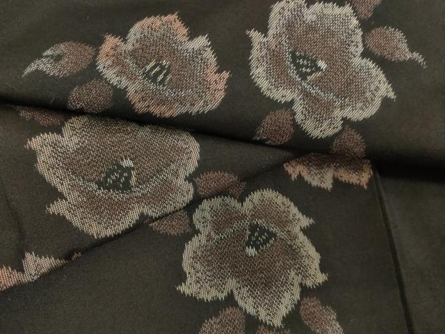 平和屋着物●上質な紬　舞花文　正絹　逸品　未使用　AAAW5296br