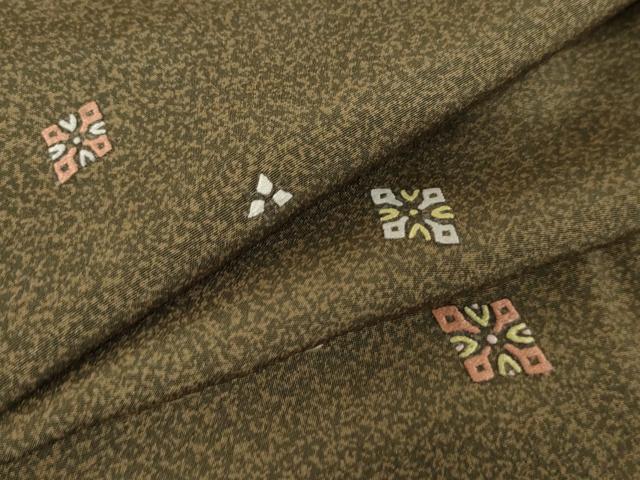 平和屋着物●上質な小紋　刺繍　吉祥文　正絹　逸品　AAAW5303br