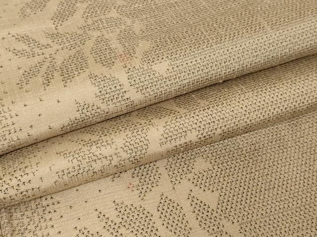 平和屋着物●上質な紬　草花間道　正絹　逸品　AAAW5337br