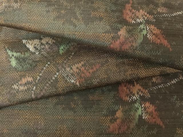 平和屋着物●上質な紬  枝葉文　正絹　逸品　未使用　AAAW5347br