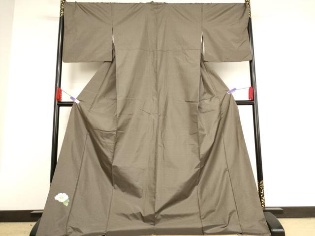 平和屋着物●本場大島紬　花　ワンポイント　ロング丈　正絹　逸品　AAAW5355br