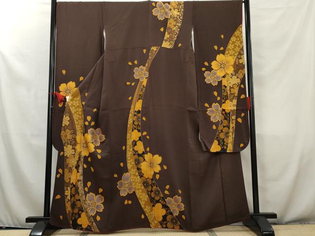 平和屋着物●豪華振袖　鬘帯花文　金彩　正絹　逸品　AAAW5945cs