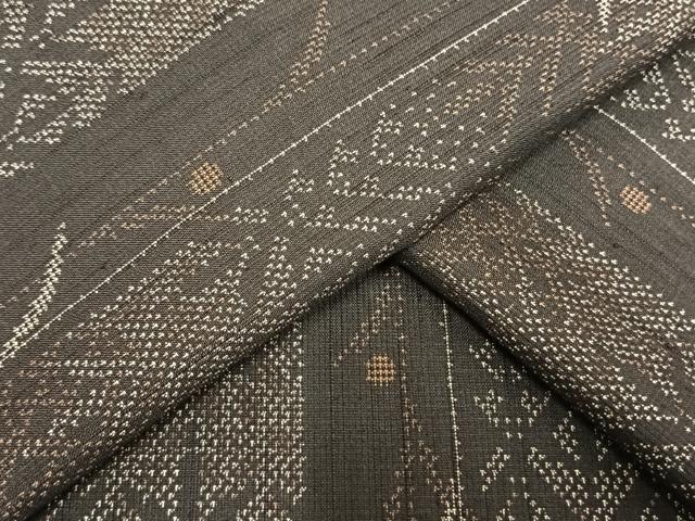 平和屋着物▽上質な紬　単衣　間道　正絹　逸品　AAAW7571fy 平和屋着物▽上質な紬 単衣 間道 正絹 逸品 AAAW7571fy