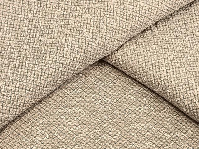 平和屋着物▽上質な小紋　単衣　幾何学文様　正絹　逸品　未使用　AAAW7602fy