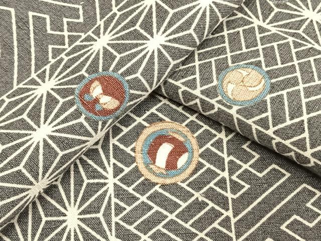 平和屋着物▽上質な小紋　単衣　紬地　丸文　正絹　逸品　未使用　AAAW7608fy