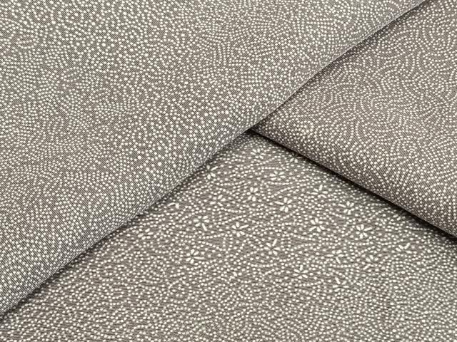 平和屋着物▽江戸小紋　単衣　切り嵌め花文　正絹　逸品　AAAW7730fy