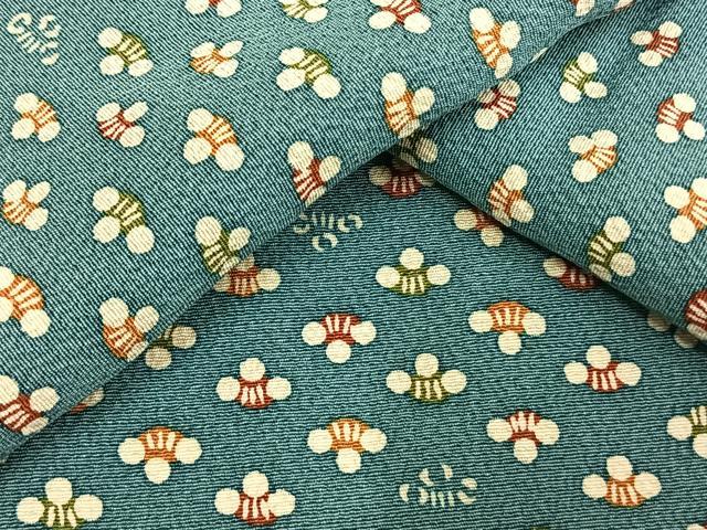 平和屋着物▽上質な小紋　単衣　型染め　舞花文　正絹　逸品　AAAW7775fy