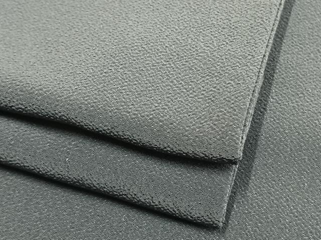 平和屋着物▽色無地　単衣　錆鼠色　鬼しぼ縮緬　洗える着物　AAAW7787fy