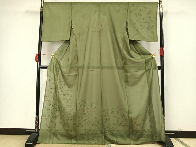 平和屋着物▽訪問着　無双　紗袷　紗×絽　萩文　正絹　逸品　AAAW7851fy