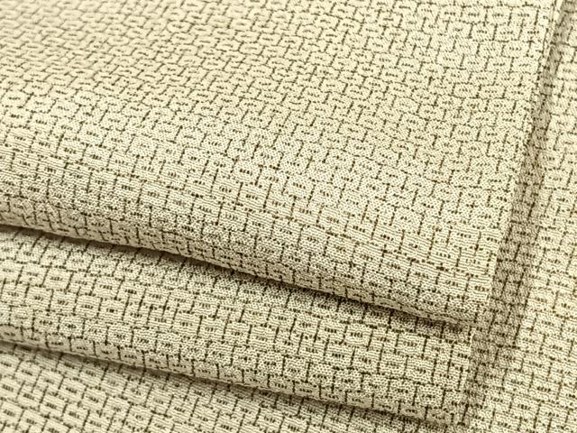 平和屋着物▽本塩沢　単衣　80亀甲　総詰め　正絹　逸品　AAAW7873fy